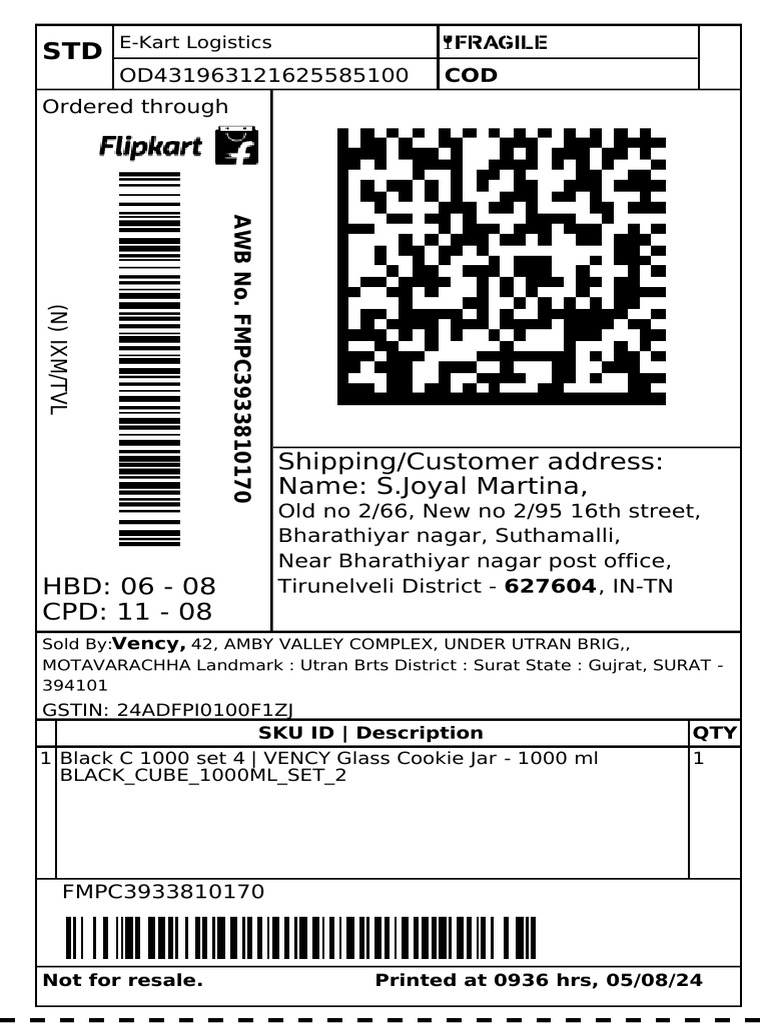 Flipkart Labels 05 Aug 2024 09 36 | PDF
