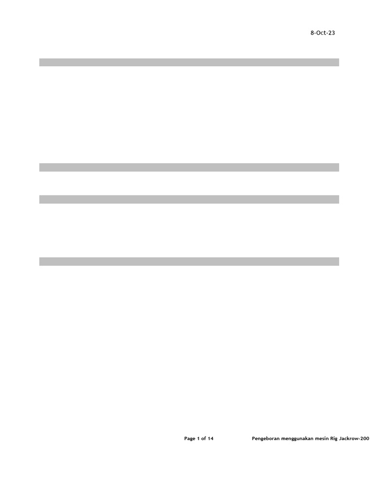 SOP Drilling Rig Jackrow 200 231008 095421 | PDF