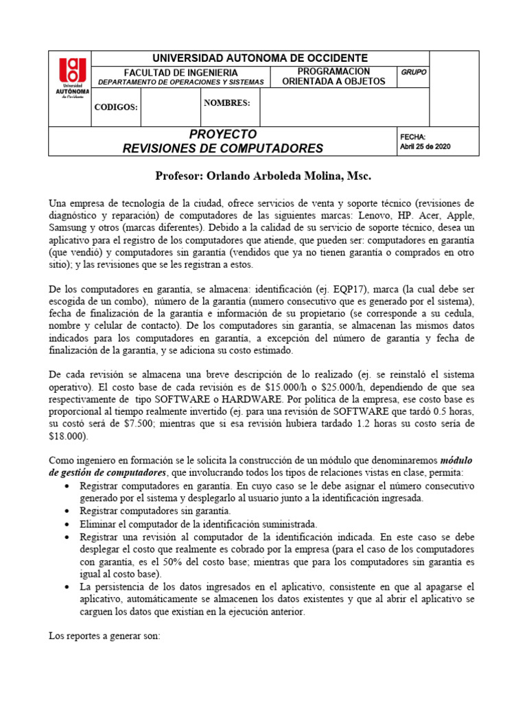 Proyecto_2020_1 | PDF