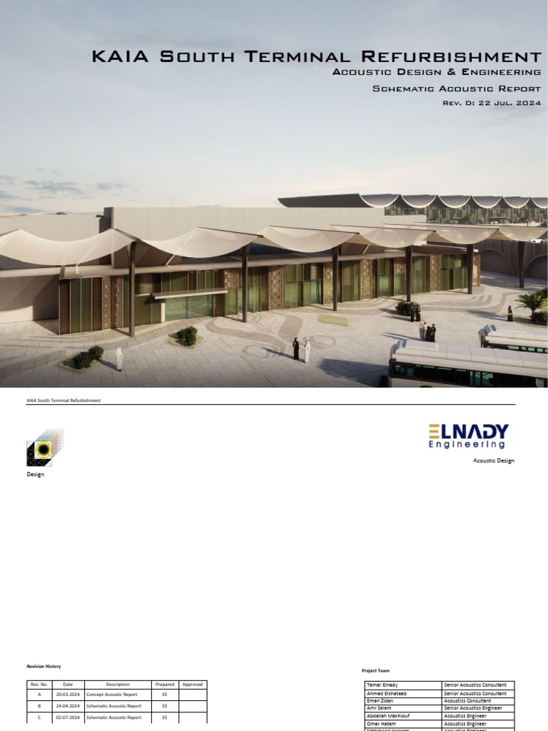 Acoustic Schematic Design Report-Refurbishment of KAIA South Terminal-Rev D | PDF