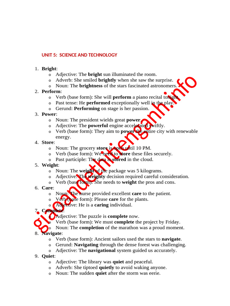 Bài Tập Word Form Ta8 Smart | PDF