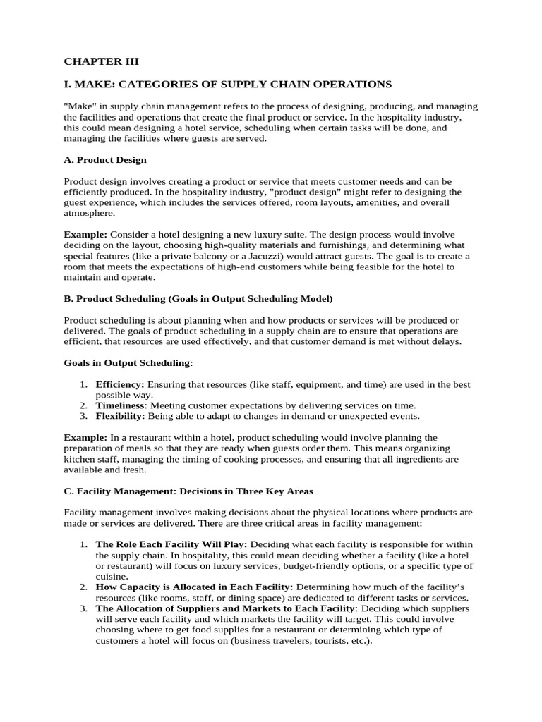 Supply Chain Chapter Iii | PDF