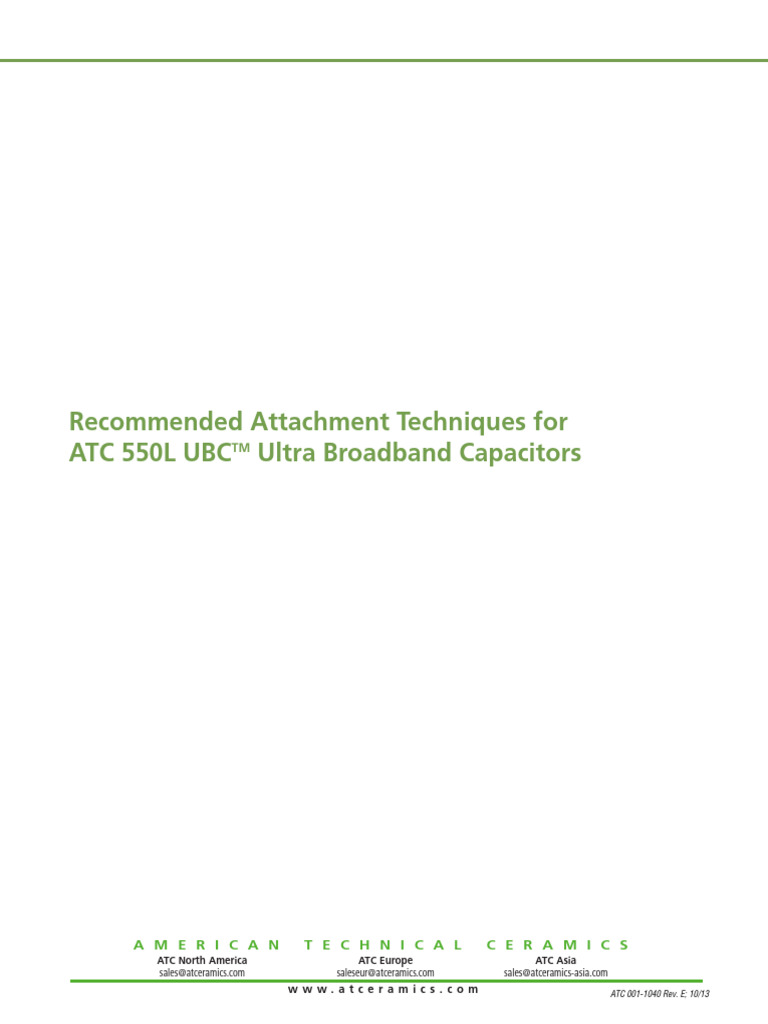 550L Attach Tech | PDF