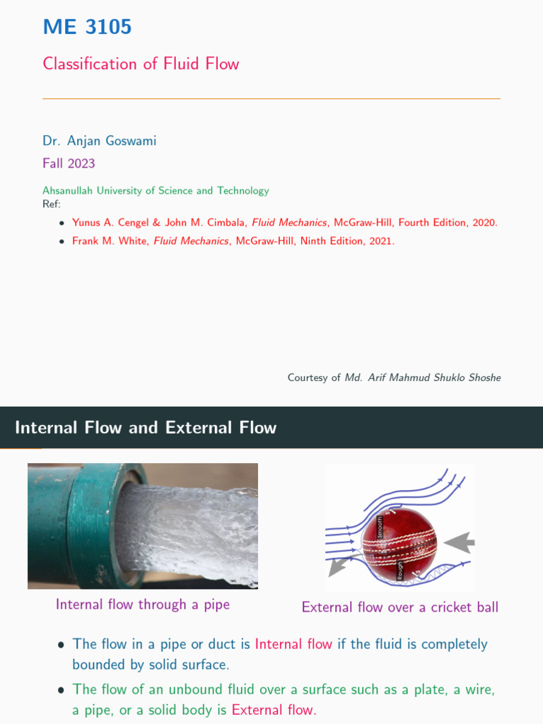 1 Classification of Fluid Flow | PDF