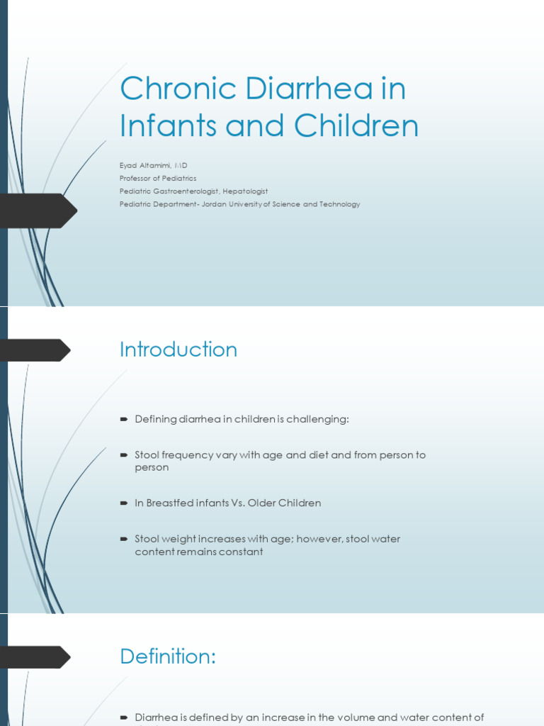 Chronic Diarrhea in Infants and Children | PDF | Diarrhea | Human Feces