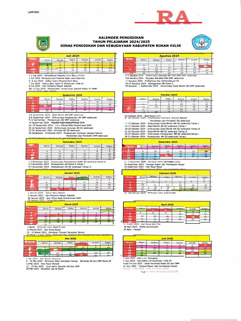 Kalender Pendidikan | PDF