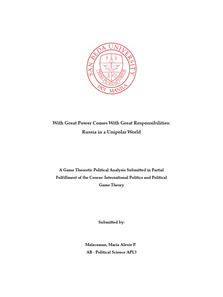 Unipolar World - Russia | PDF