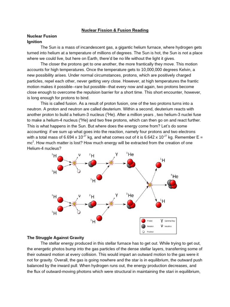 Guided Reading 5 - Nuclear Fission and Fusion Reading | PDF | Nuclear ...