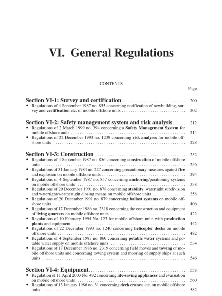 General Regulations | PDF | Risk Management | Water Transport