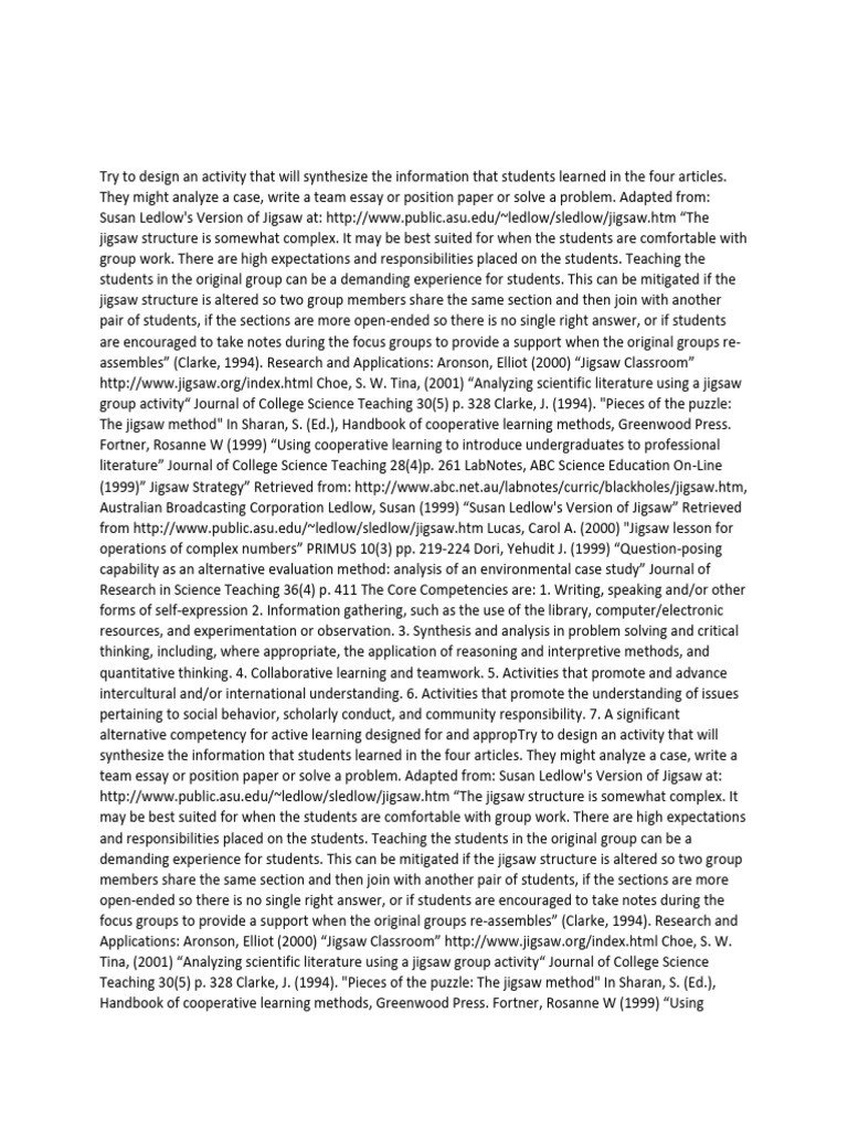 Try To Design An Activity That Will Synthesize The Information That ...