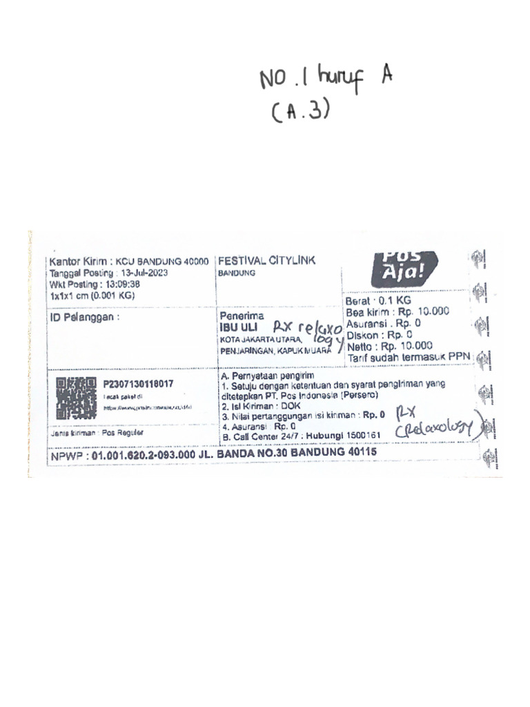 Evidence Form PTPP 1 A.3 (RX Relaxology) | PDF
