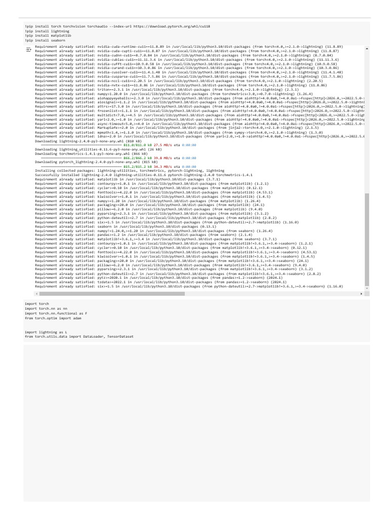 Introduction of Long-Short Term Memory With PyTorch and Lightning - Ipynb - Colab | PDF