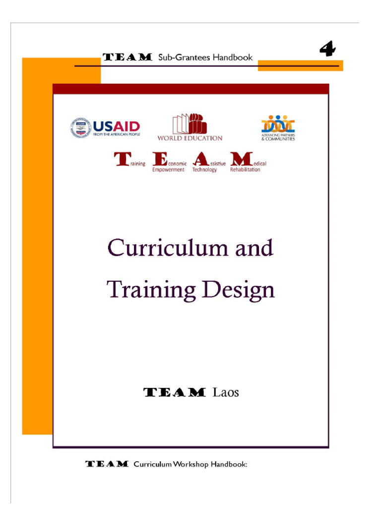 USAID Training Curriculum | PDF | Educational Assessment | Capacity ...