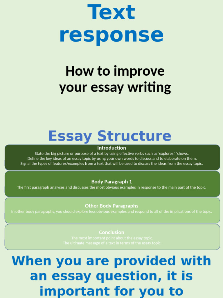 Text Response Guide | PDF