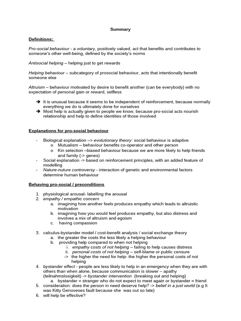 Task 9 - Prosocial Behaviour | PDF