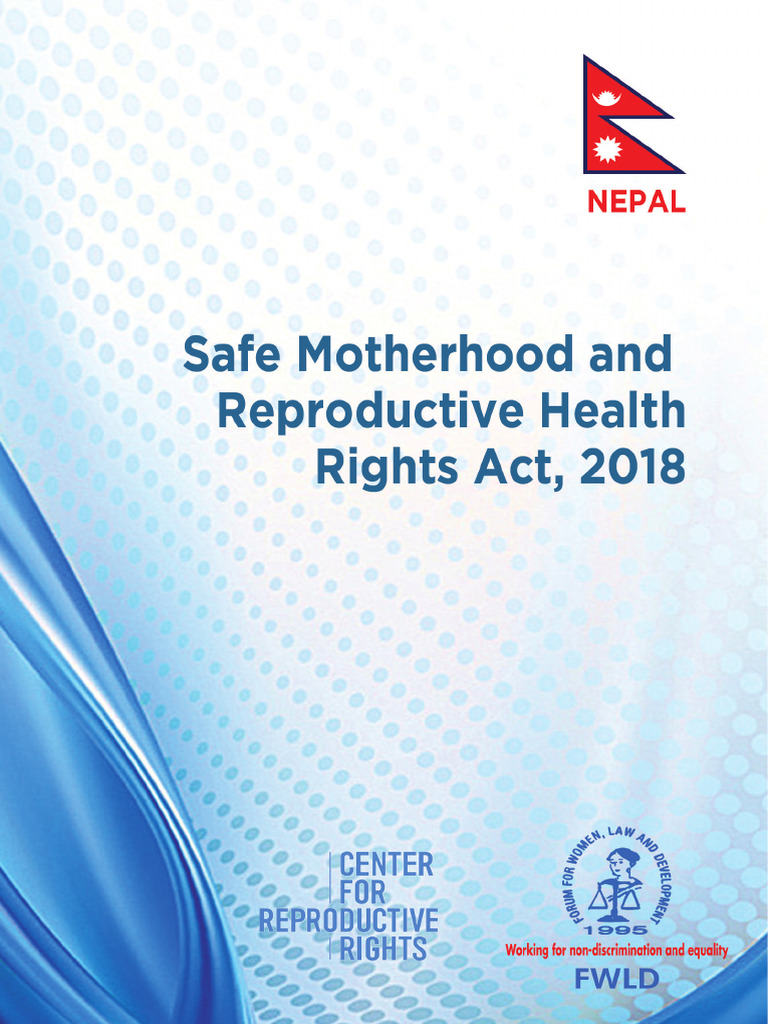 Safe Motherhood and Reproductive Health Rights Act in English | PDF
