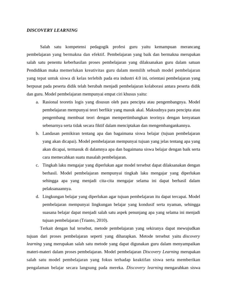 Discovery Learning | PDF