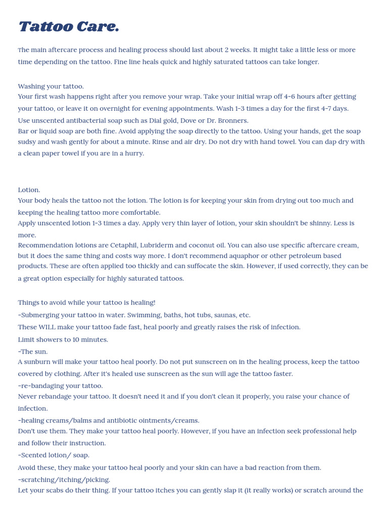 Piercing Care. | PDF