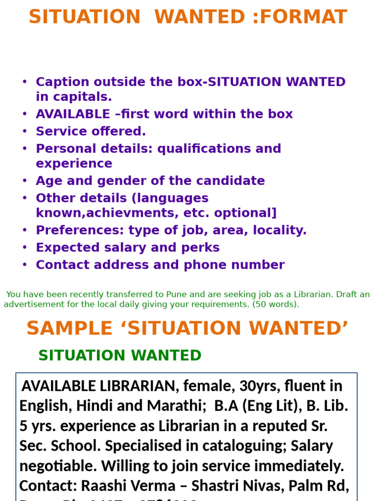 9.situation Wanted | PDF