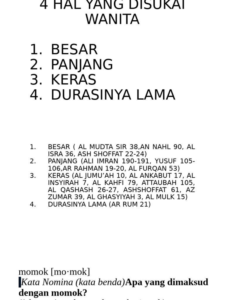 4 Hal Yang Disukai Wanita | PDF