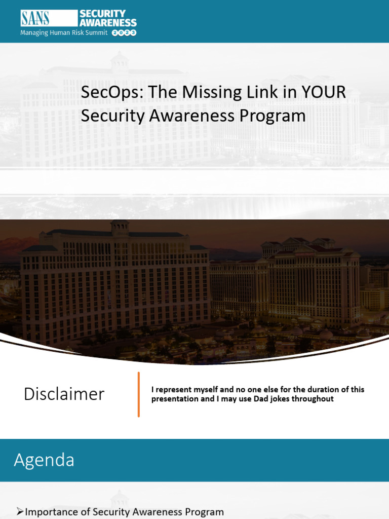 Fletus Poston - SecOps - The Missing Link in Security Awareness ...