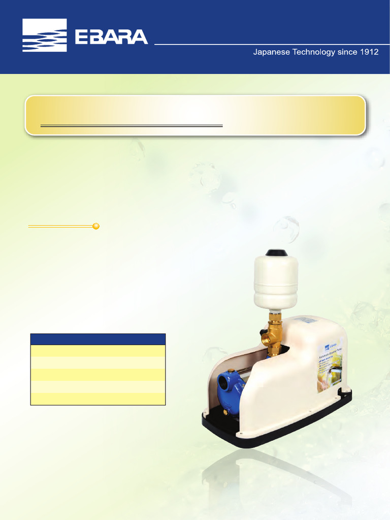 Ebara Jet-Mhs Booster 0824 | PDF