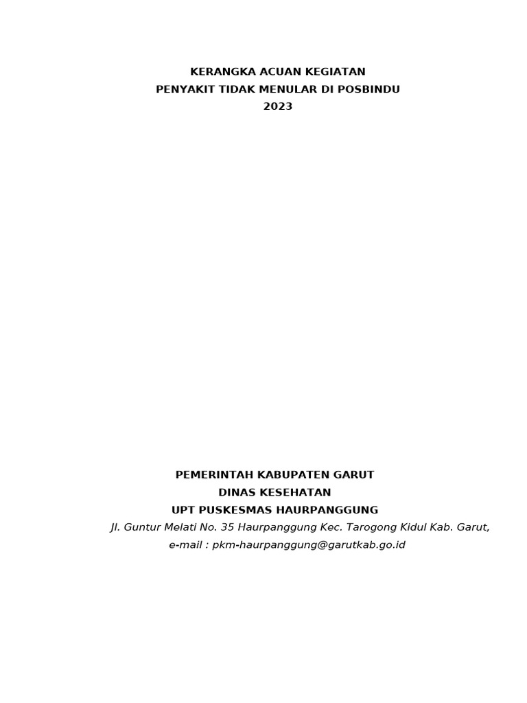 KAK PTM Posbindu | PDF
