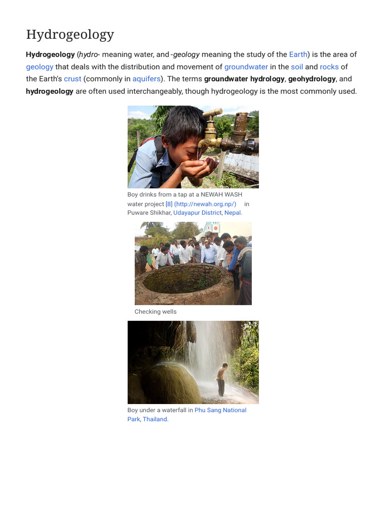 Hydrogeology - Wikipedia | PDF