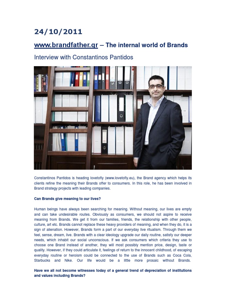 The Internal World of Brands - Interview | PDF | Brand | Advertising