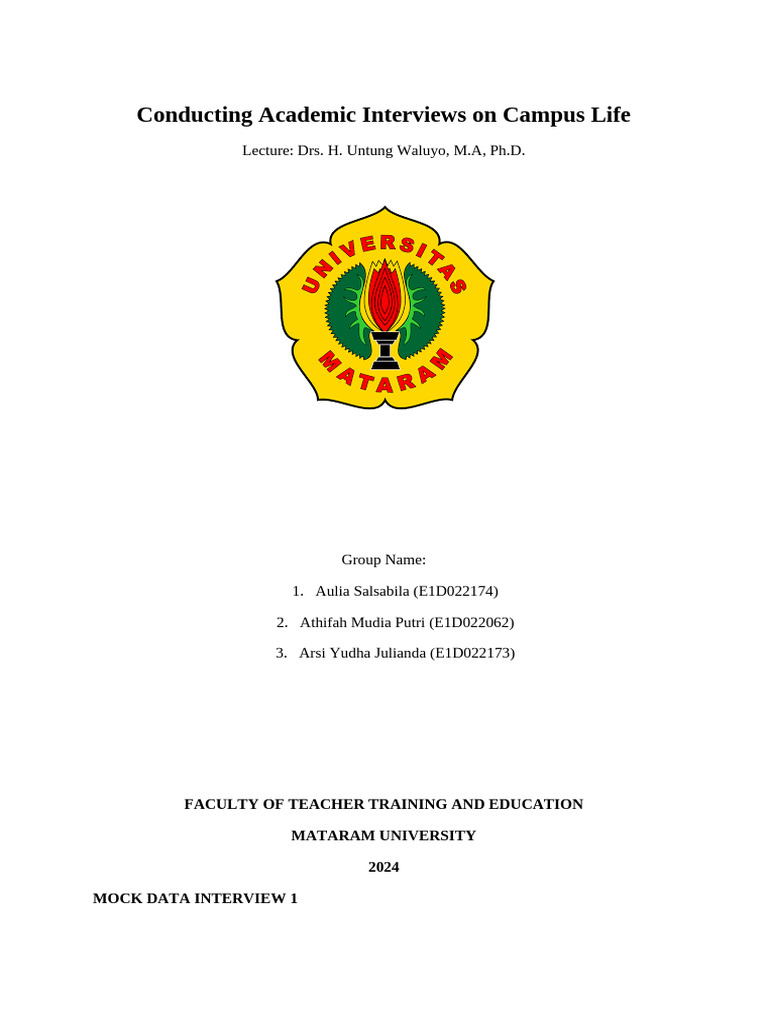 Unmet Expectations in Campus Life Interviews | PDF | Mental Health ...