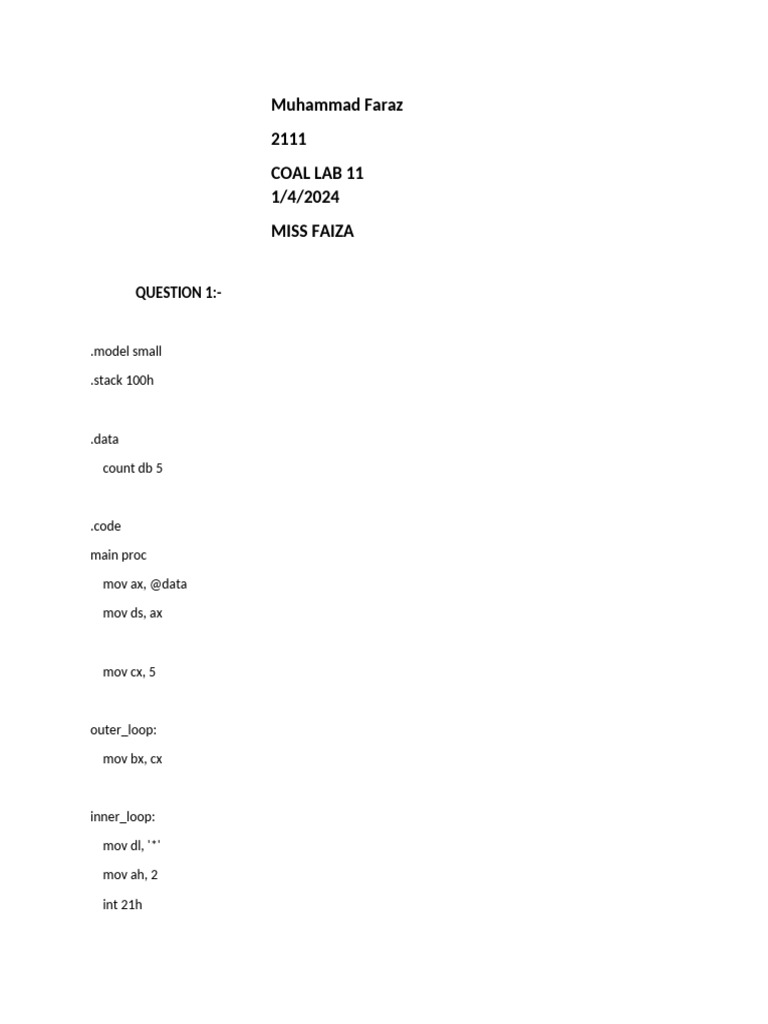 Muhammad Faraz (21111) | PDF