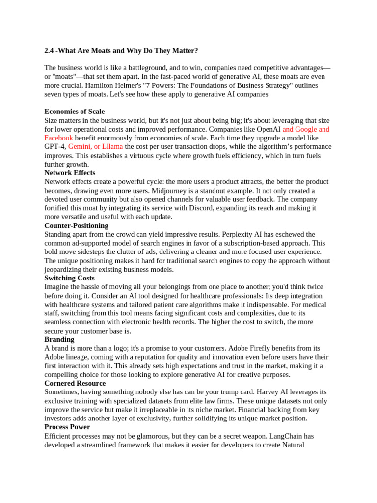 LLM and Competive Advantage | PDF