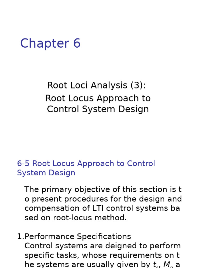 6-3.Root-Locus Analysis-Root Locus Approach To Control System Design | PDF