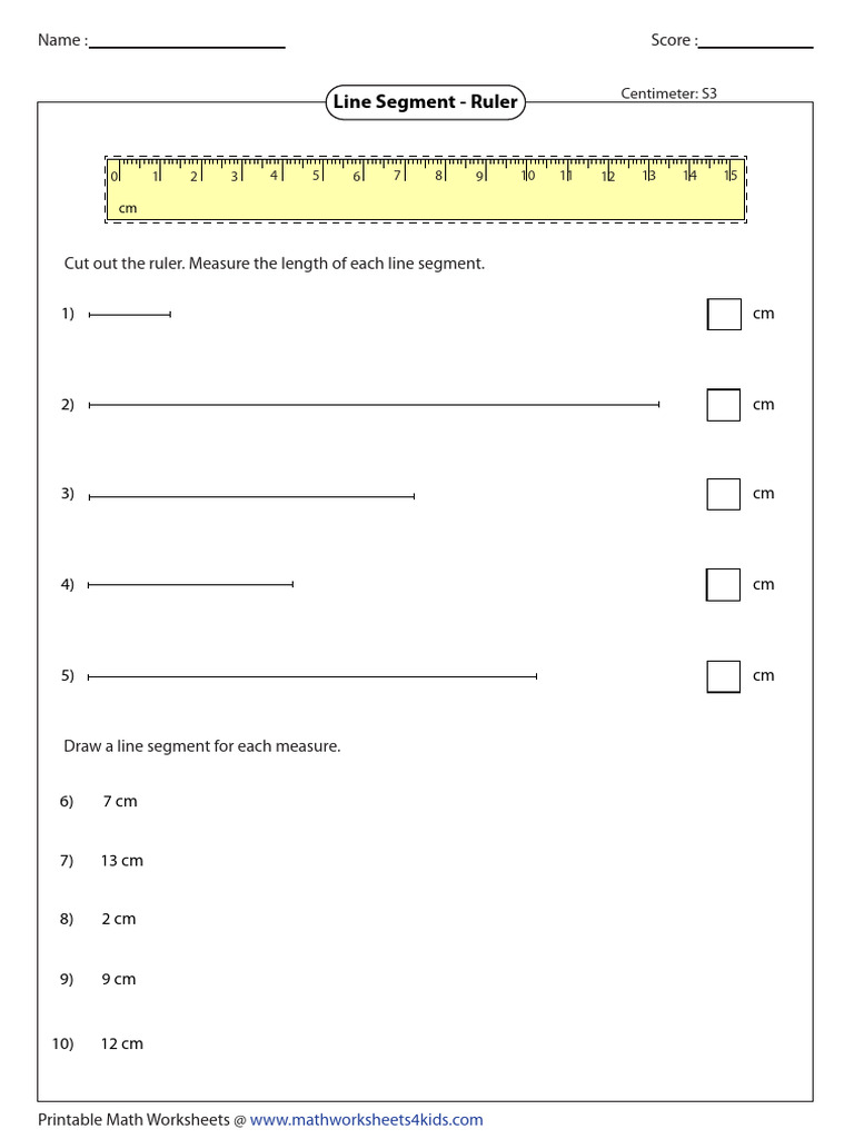 Line Segment Ruler Cm3 | PDF