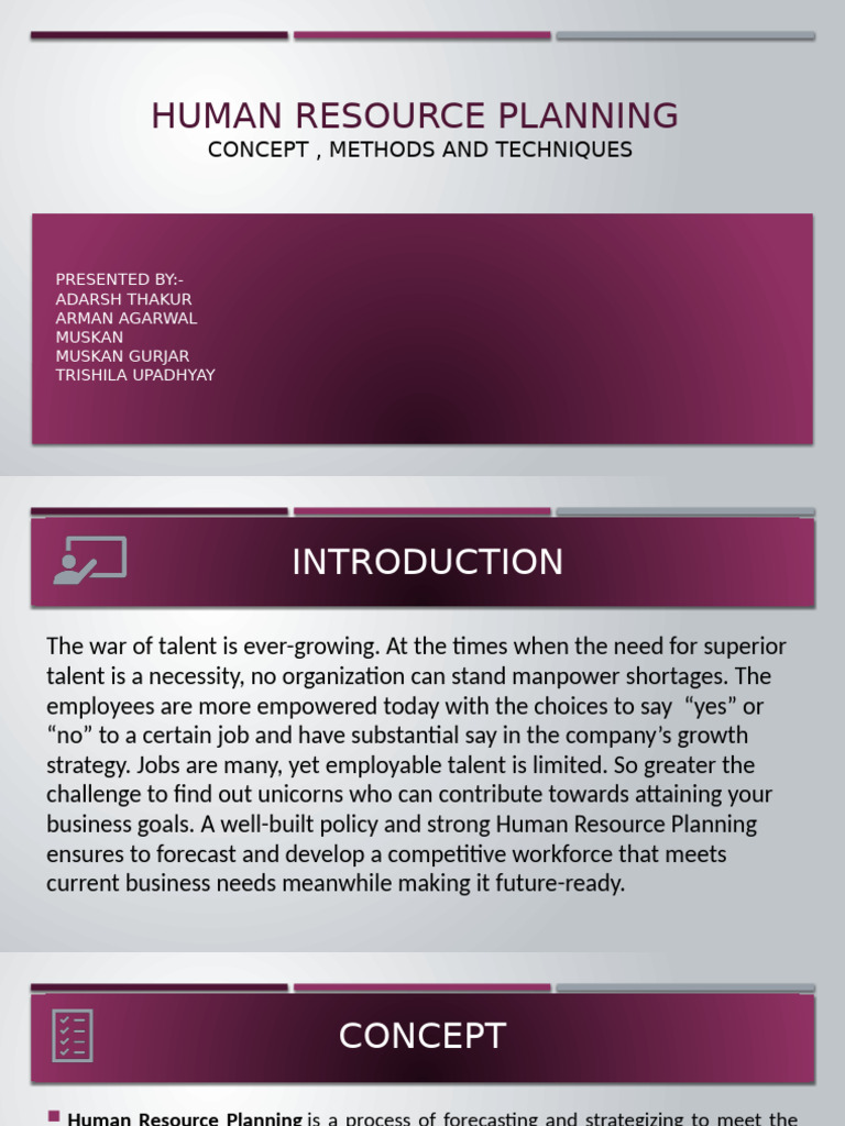 Human Resource Planning | PDF | Human Resources | Employment