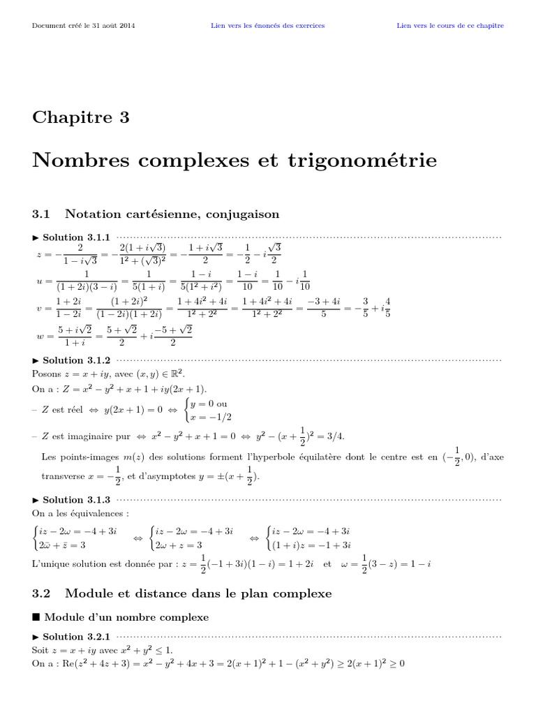 CR Nombre Complexe | PDF
