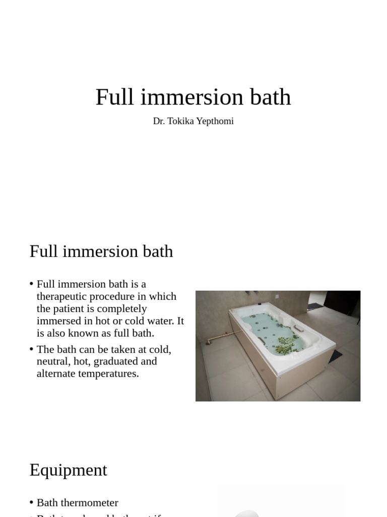 Full Immersion Bath | PDF