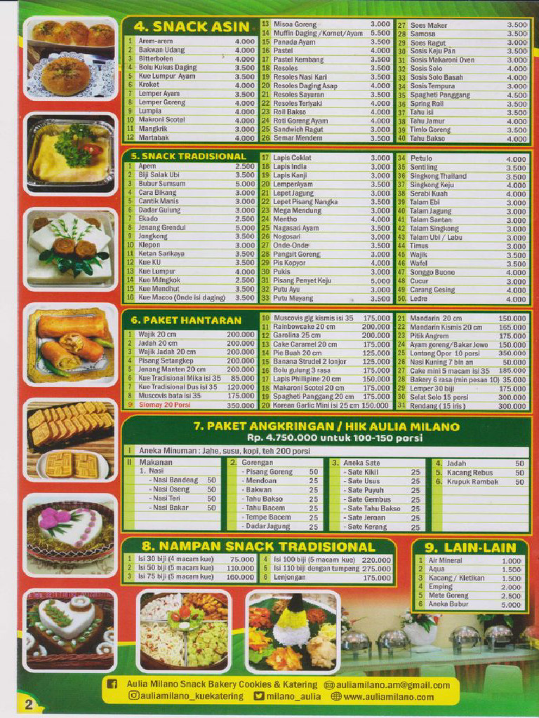 Daftar Harga Jajanan Pasar | PDF