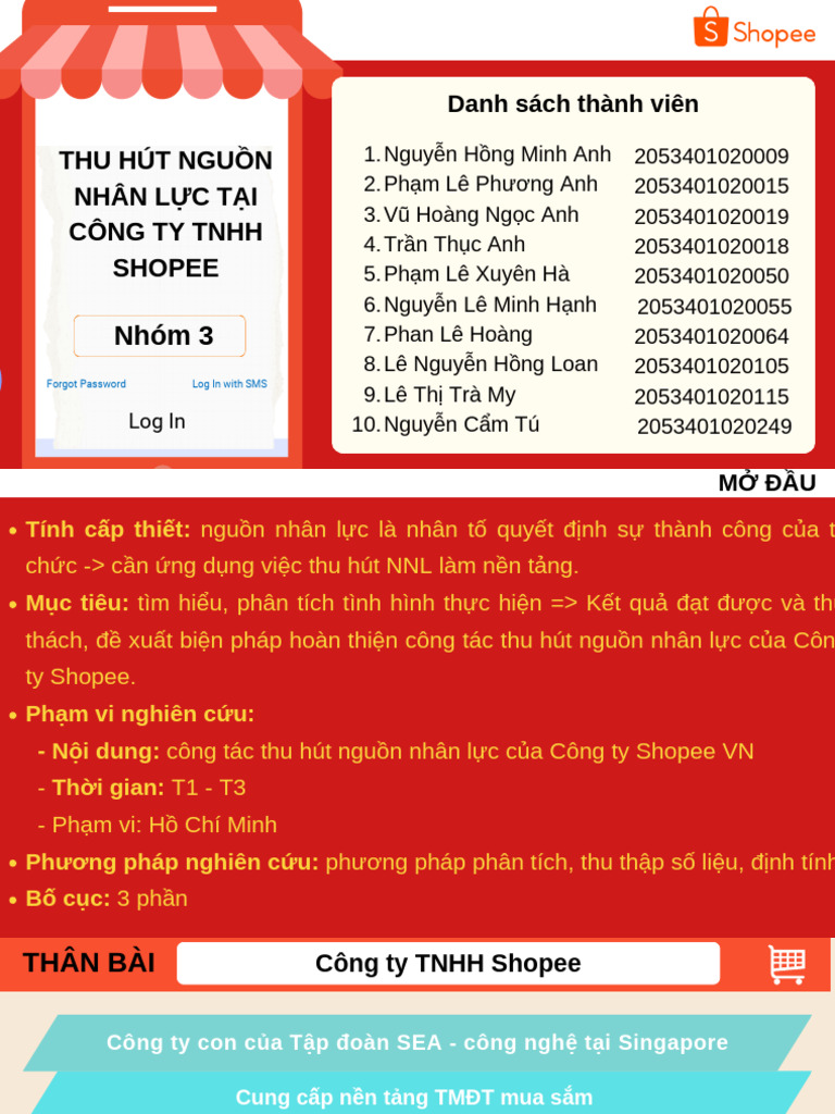 THU HÚT NGU N NHÂN L C T I SHOPEE - QTL45A - Nhóm 3 | PDF