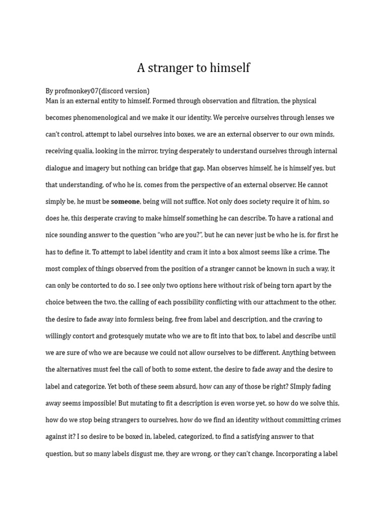 A Stranger To Himself-3 | PDF