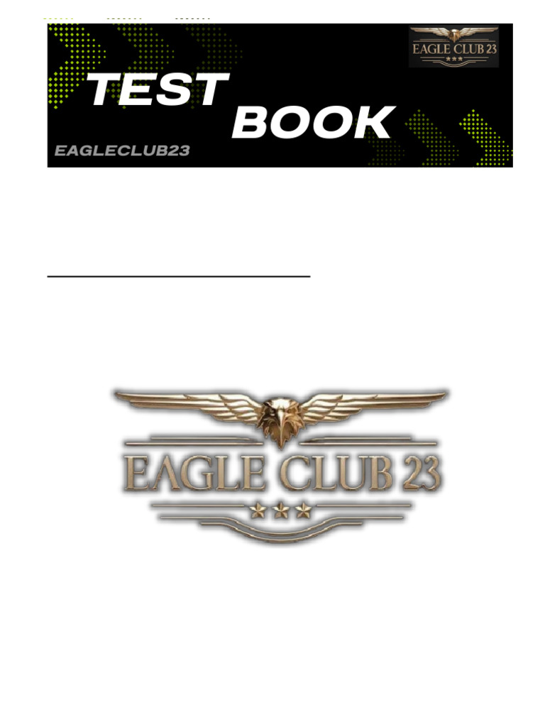 Ec23 Test Book | PDF