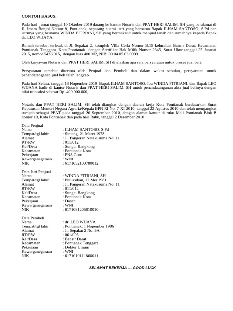 Contoh Kasus | PDF