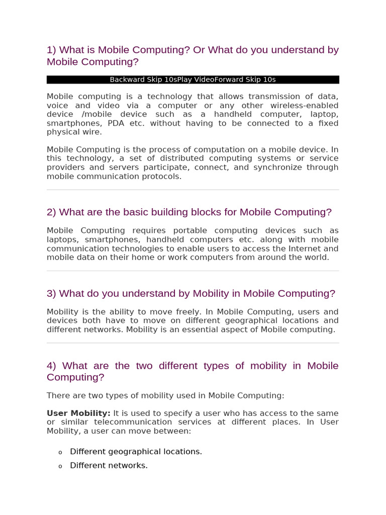 MOBILE Computing | PDF