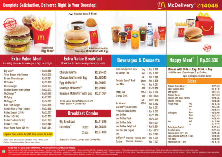 Mcdelivery Menu 62 en | PDF