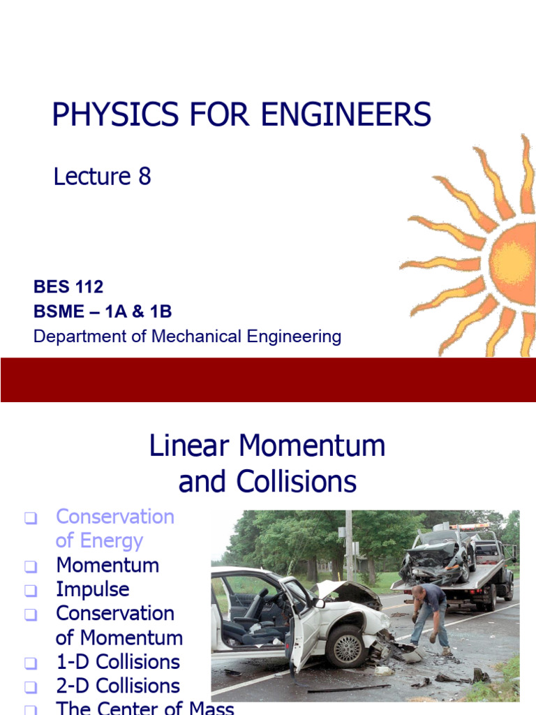 Lesson - 8 - Linear Momentum and Collision | PDF