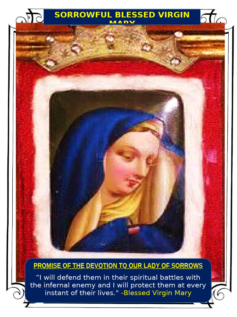 Holy Image of Our Lady of Sorrows 9 | PDF