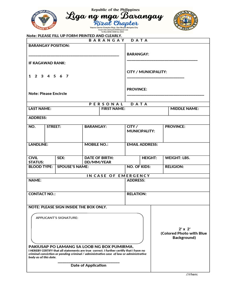 Id Form Lnb 2023 | PDF