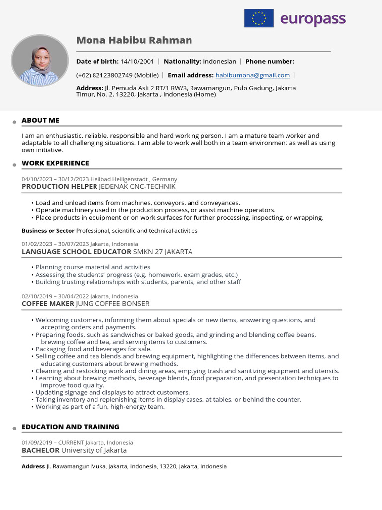Mona Habibu Rahman CV - Compressed | PDF
