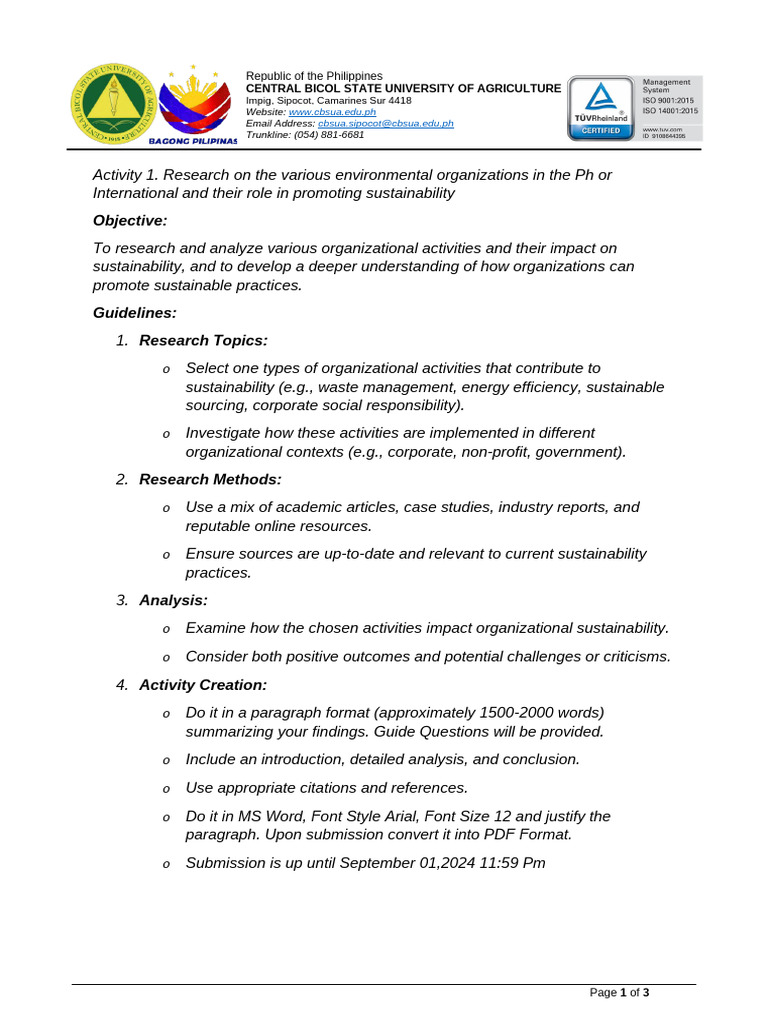 Asynch Activity Lesson 1 | PDF | Sustainability | Career & Growth