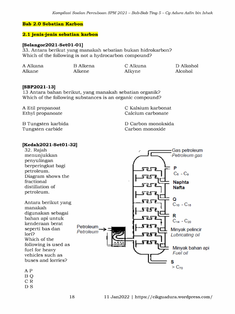 Kompilasi k1 Trial SPM 2021 Ting 5 Bab 1 5 Edisi Murid 1 | PDF